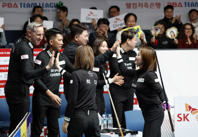 SK렌터카, 우리금융캐피탈에 2연승...PBA 팀리그 최종 우승 눈앞